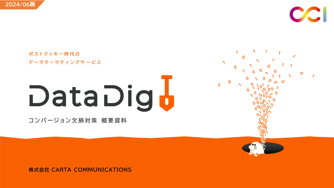 【資料追加のお知らせ】CCI Data Digの提供するコンバージョン欠損対策